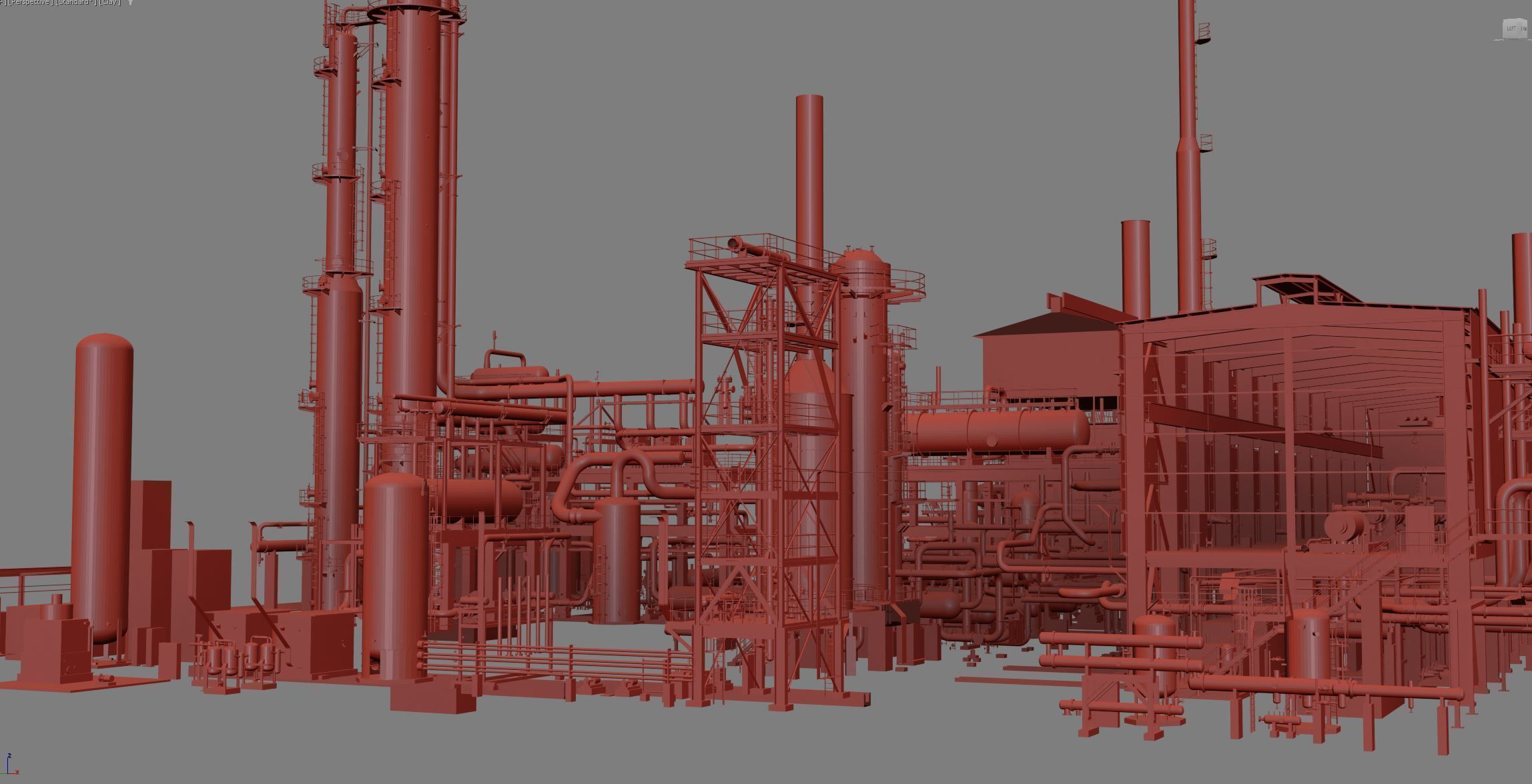 3D model Oil Refinery Low Poly Model VR / AR / low-poly | CGTrader