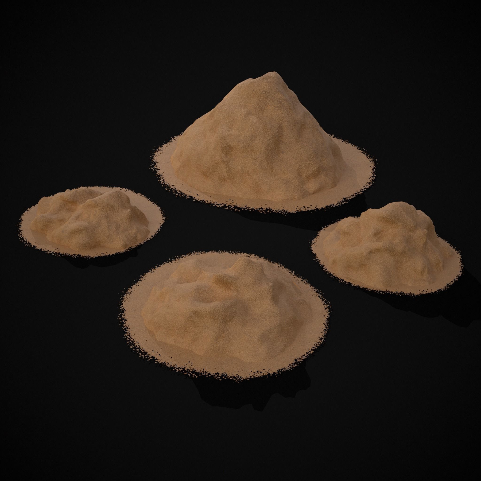 3D model Wheat Grain Piles VR / AR / low-poly | CGTrader