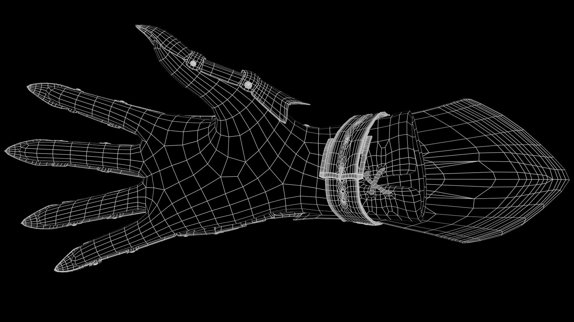 Female Knight Hand Armor MidPoly 3D model | CGTrader