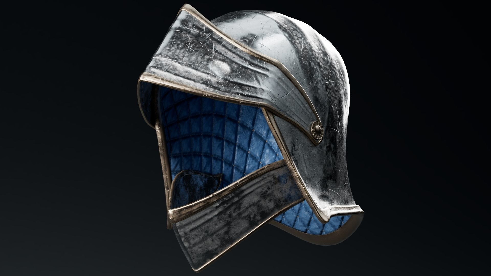 Female Knight Helmet Armor MidPoly 3D model | CGTrader