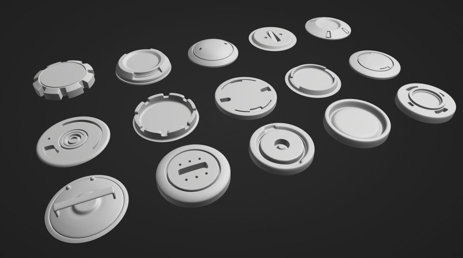 3D model Hard Surface sci-fi kitbash Low High Poly VR / AR / low-poly ...