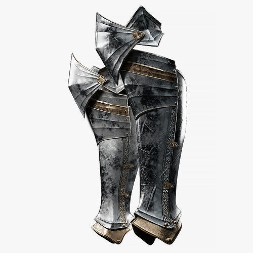 Female Knight Knee Ankle Armor MidPoly 3D model | CGTrader