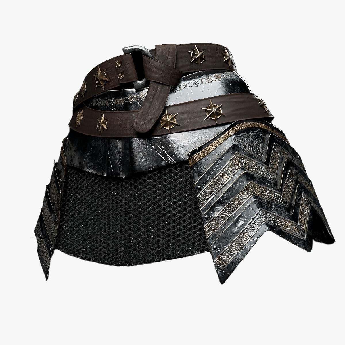 Female Knight Skirt Armor MidPoly 3D model animated | CGTrader