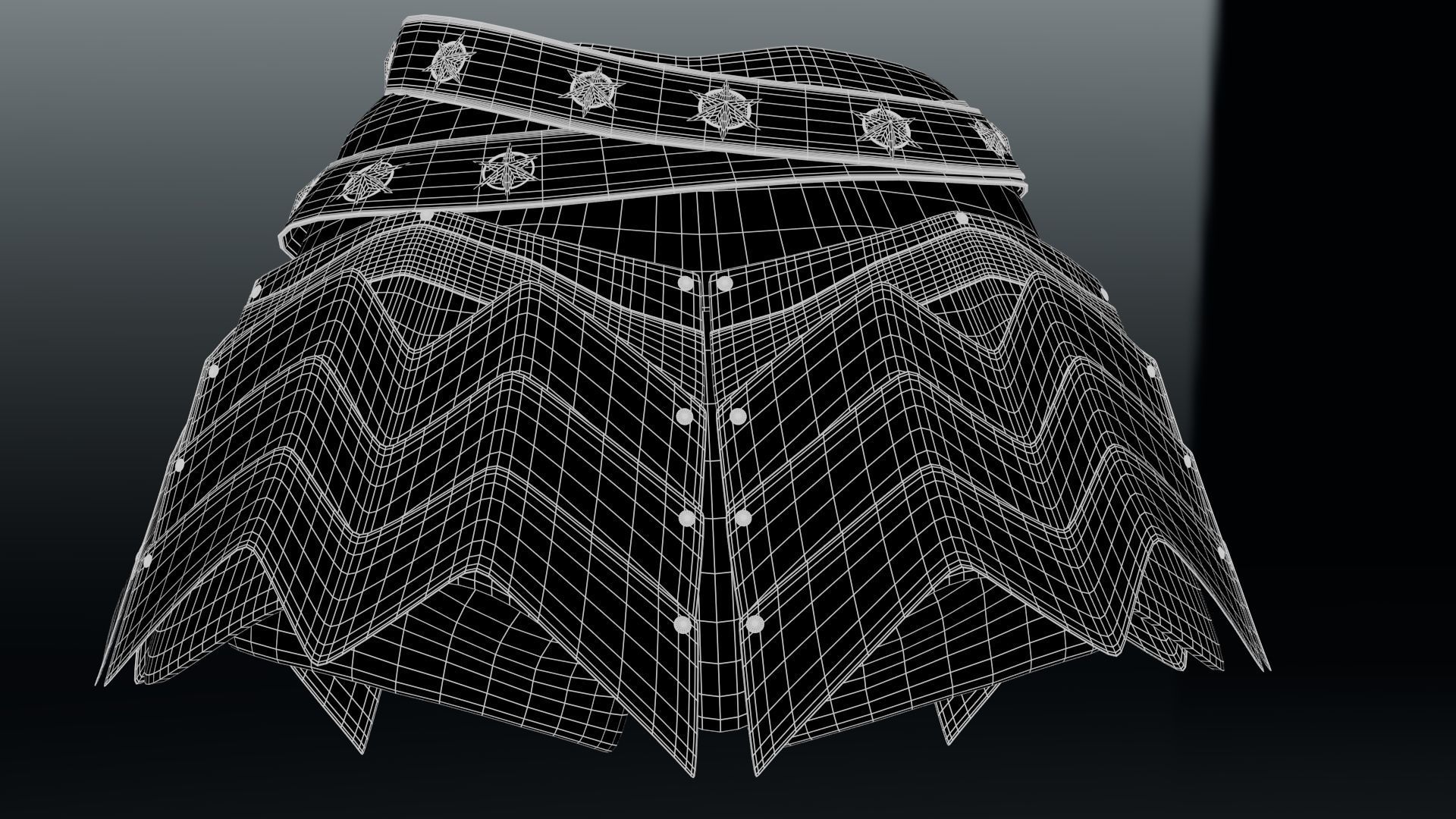 Female Knight Skirt Armor MidPoly 3D model animated | CGTrader