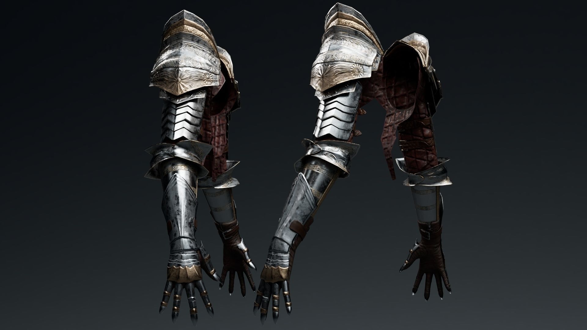 3D model Female v Arm Armor Set LowPoly VR / AR / low-poly | CGTrader