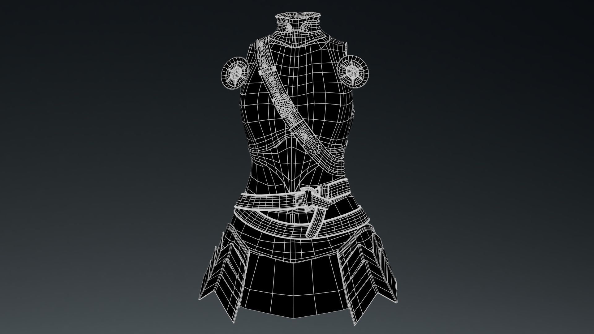 3D model Female Knight Body Armor Set LowPoly VR / AR / low-poly | CGTrader