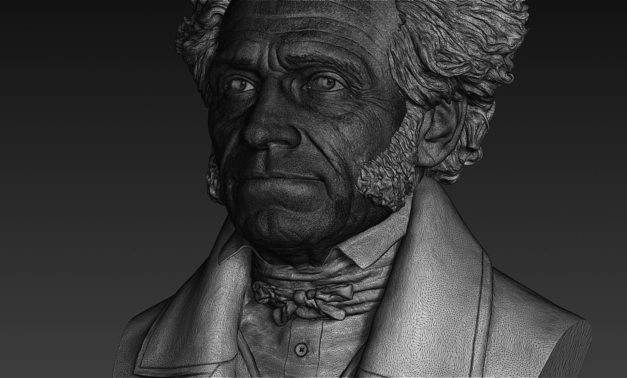Arthur Schopenhauer Bust 3D model 3D printable | CGTrader