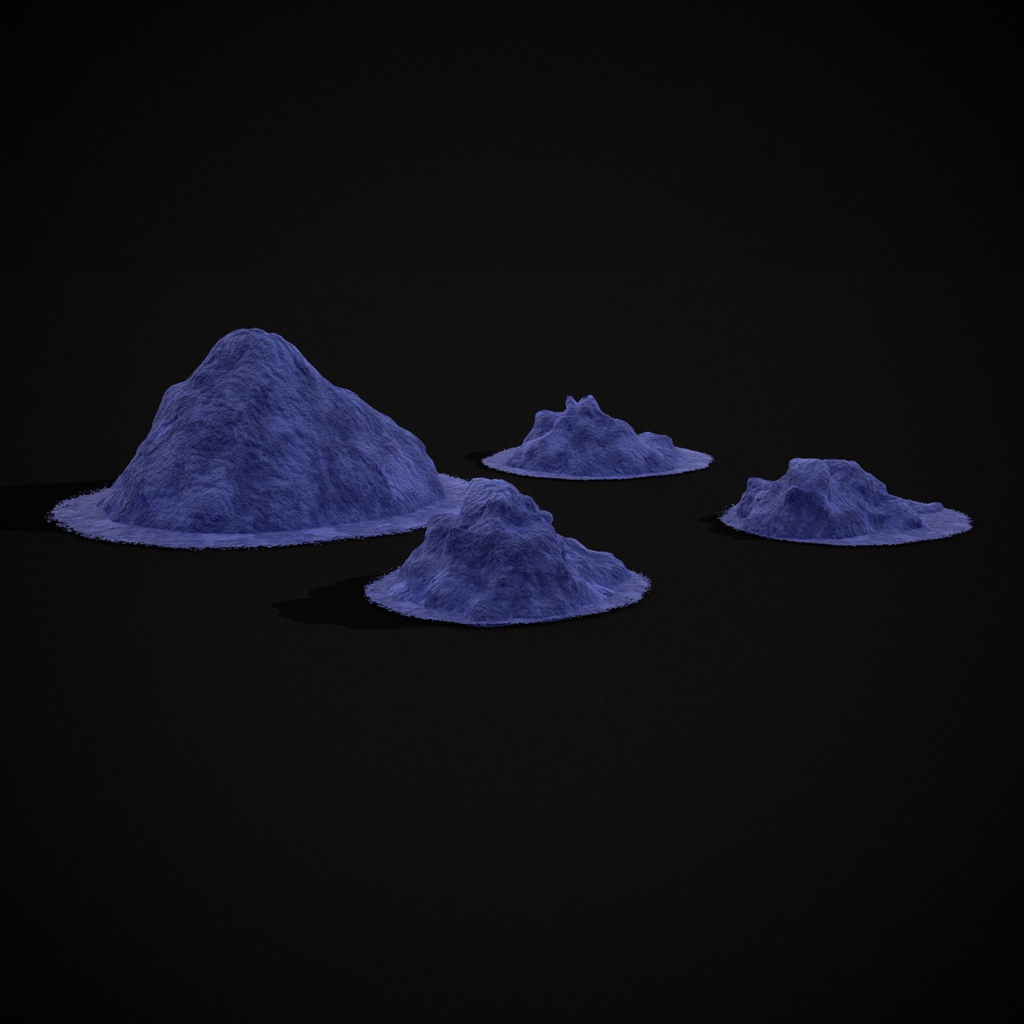 3D model Blue Powder Piles VR / AR / low-poly | CGTrader