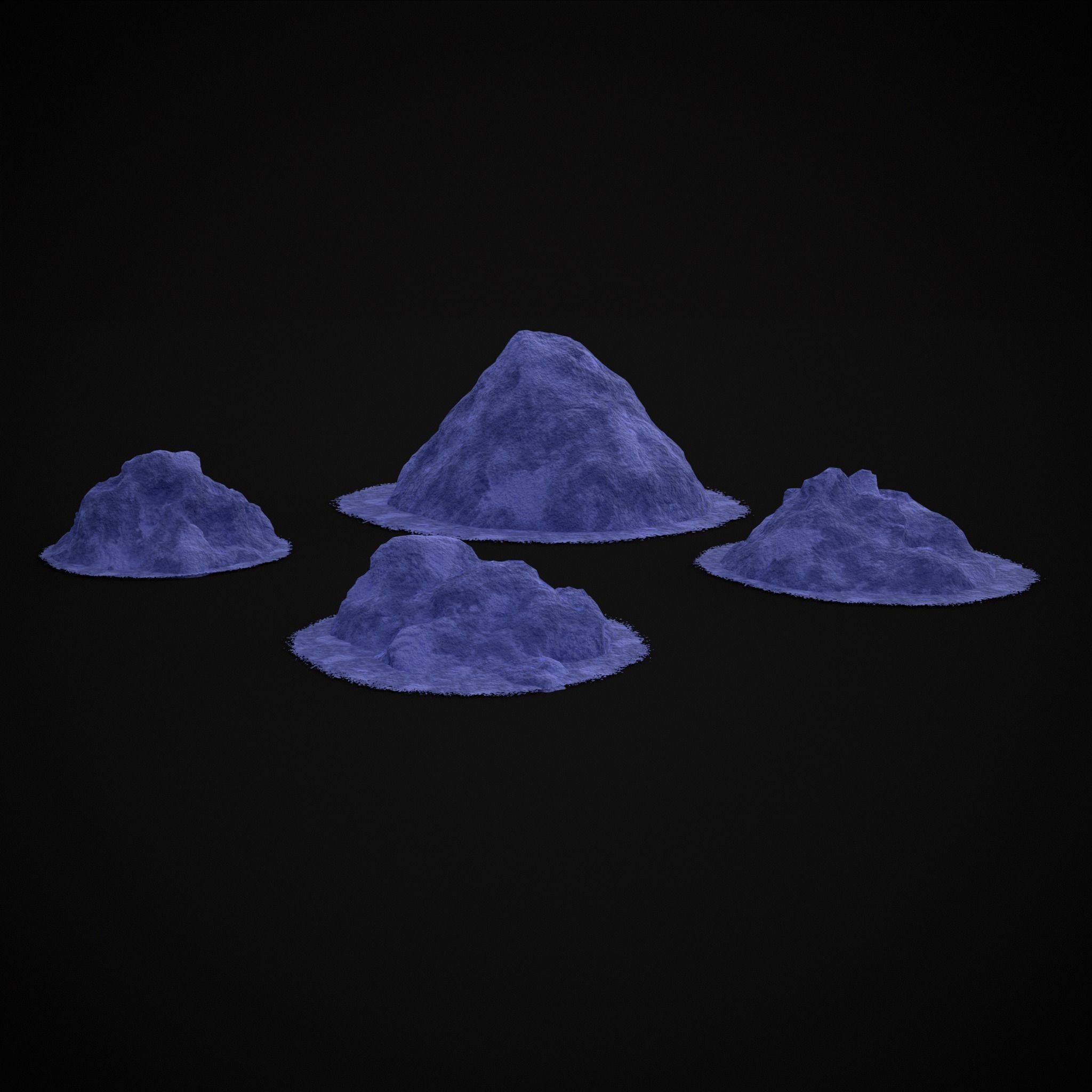 3D model Blue Powder Piles VR / AR / low-poly | CGTrader