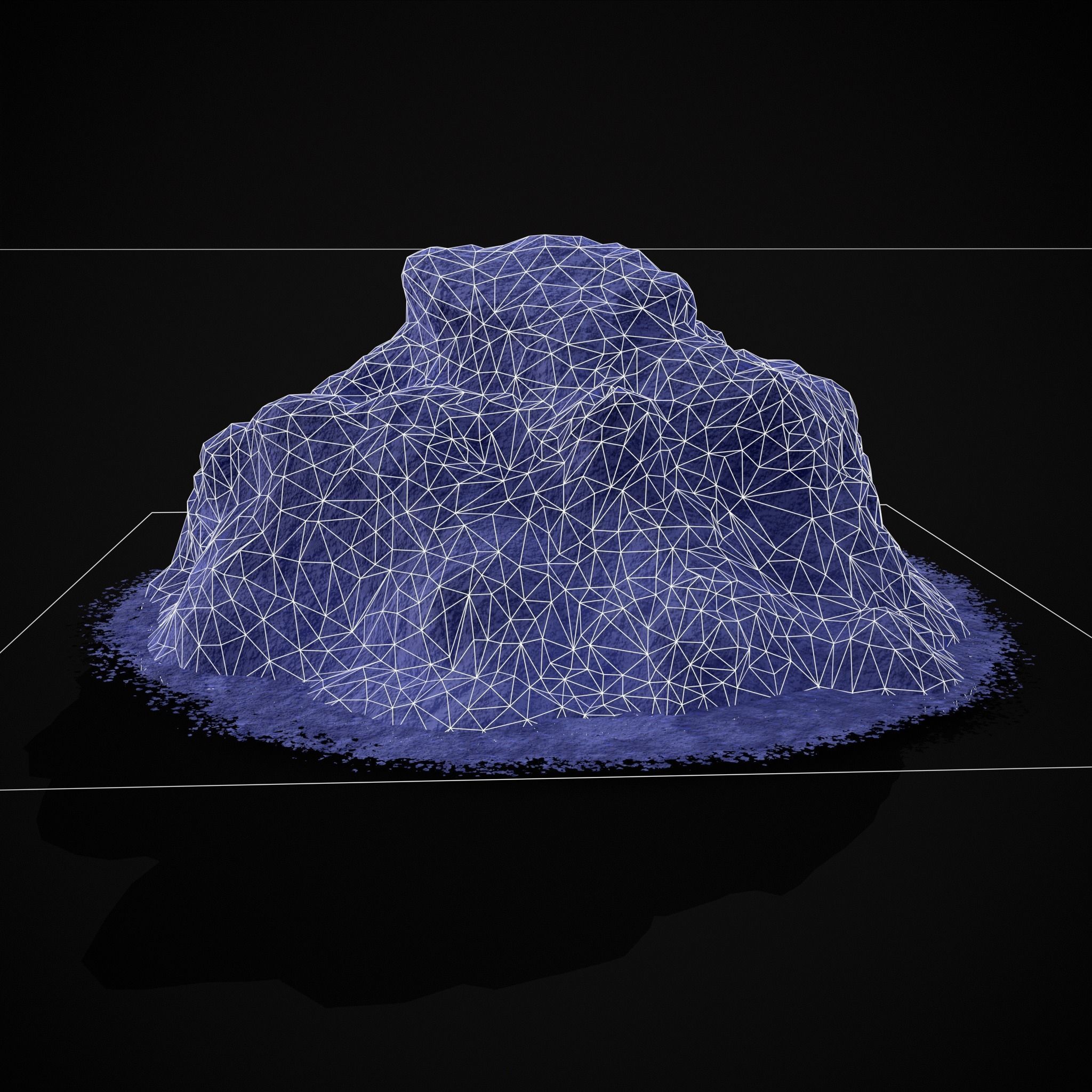 3D model Blue Powder Piles VR / AR / low-poly | CGTrader
