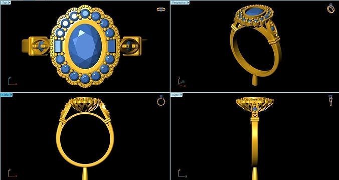 3D model Engagement Ring VR / AR / low-poly | CGTrader