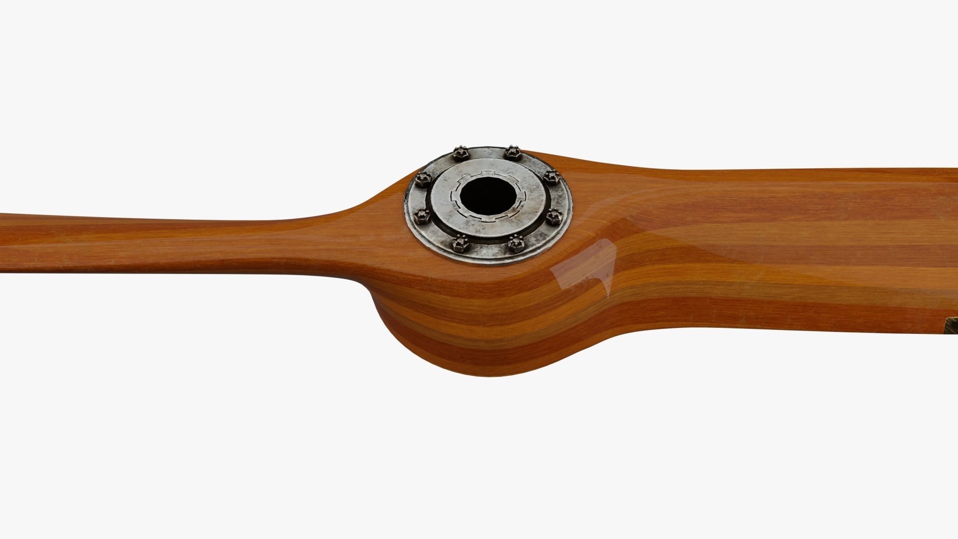 Antique aircraft wooden propeller with hub 3D model | CGTrader