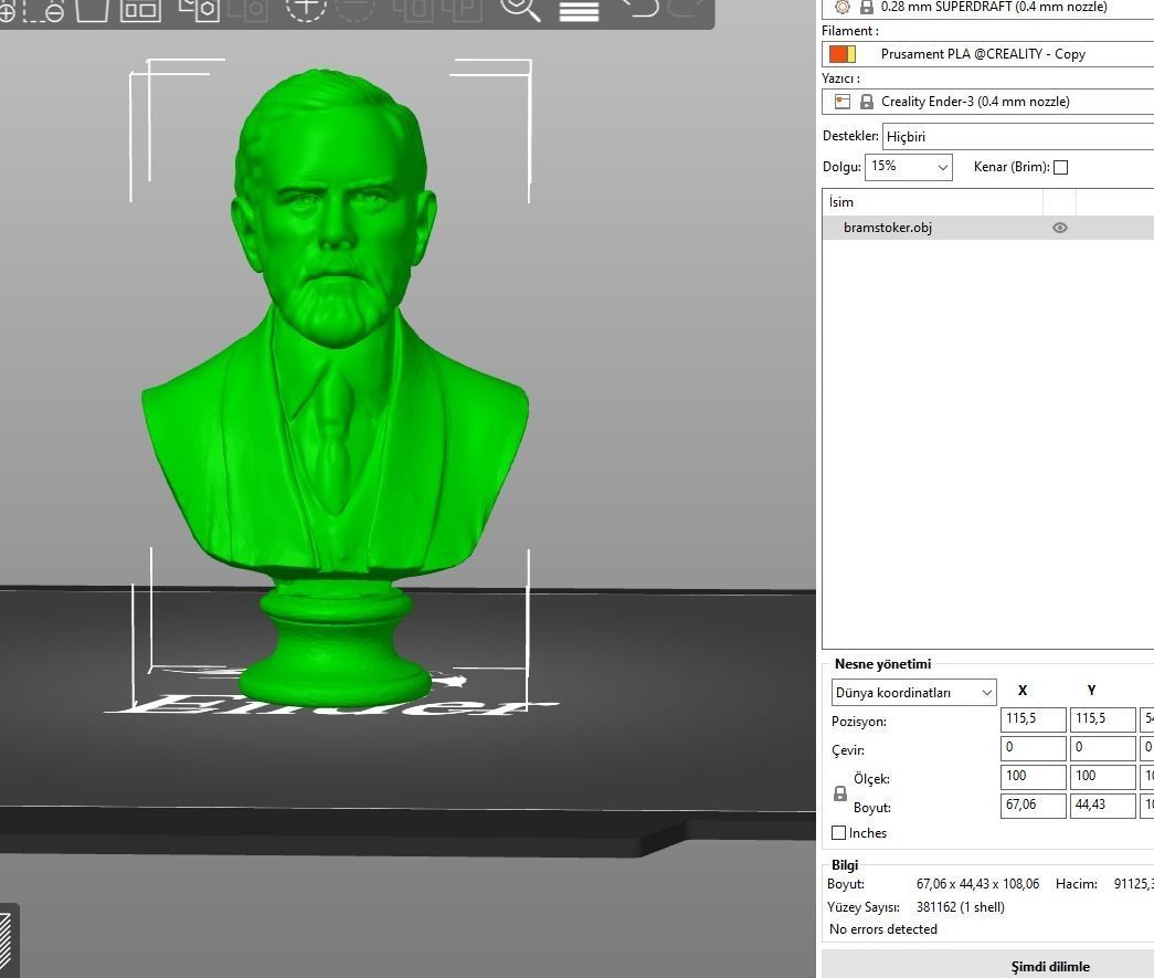 Bram Stoker 3D model 3D printable | CGTrader