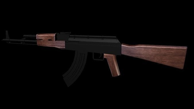 3D model AK 47 gun model VR / AR / low-poly | CGTrader