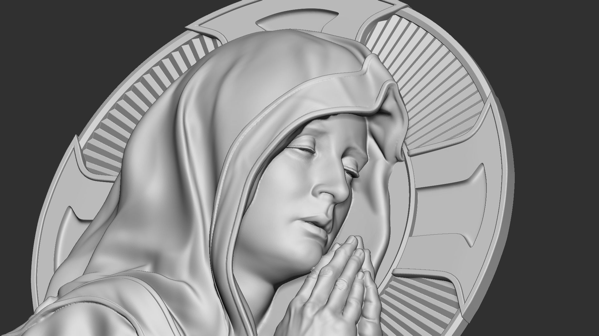 Mother Maria bas-relief 05 3D model 3D printable | CGTrader