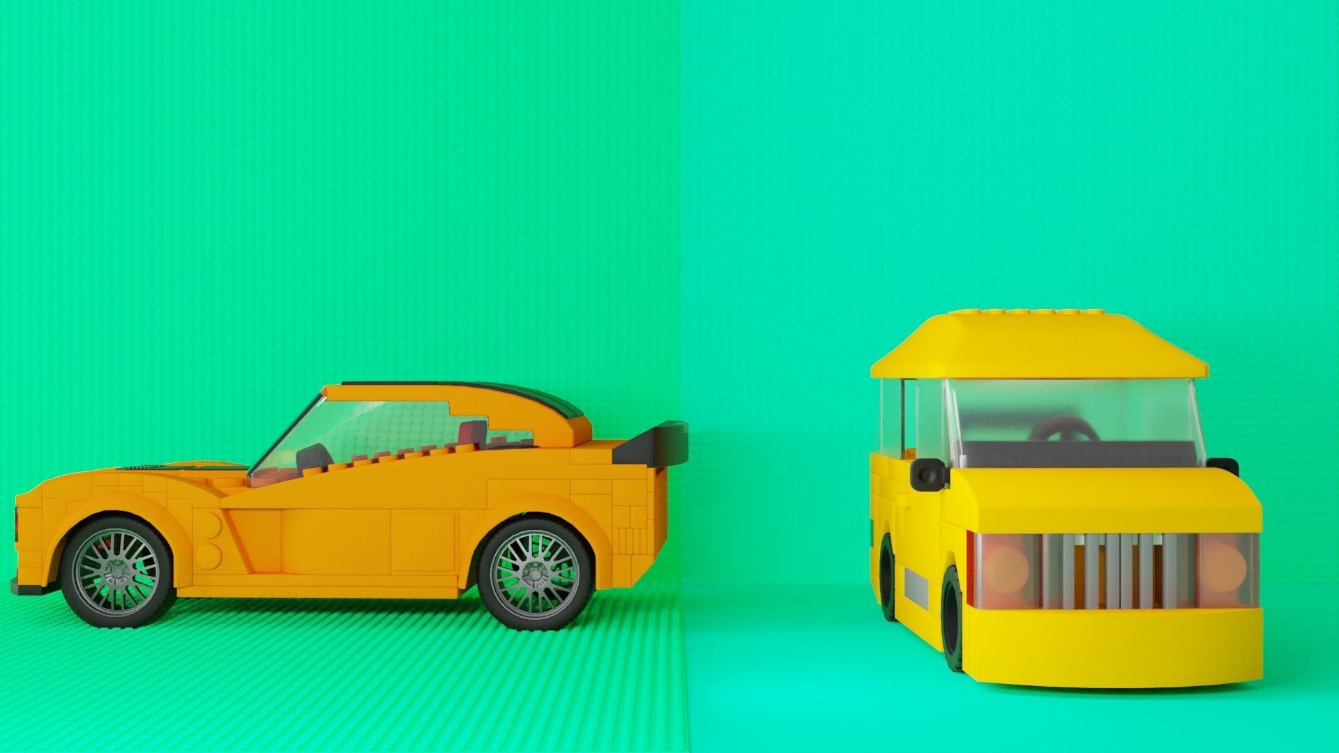Car Lego 3d Model Cgtrader
