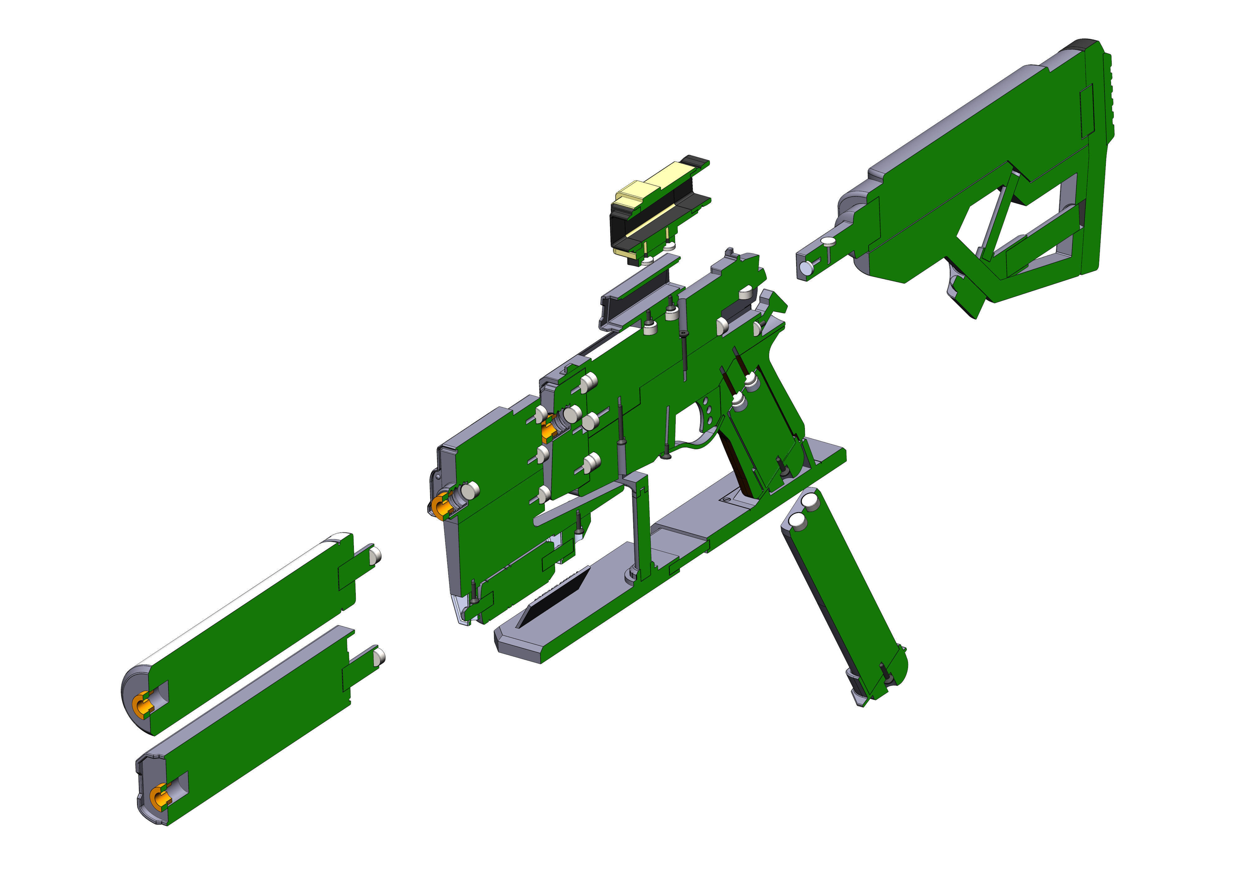 10mm Blaster - Fallout 4 - Printable - STL 3D model 3D printable | CGTrader