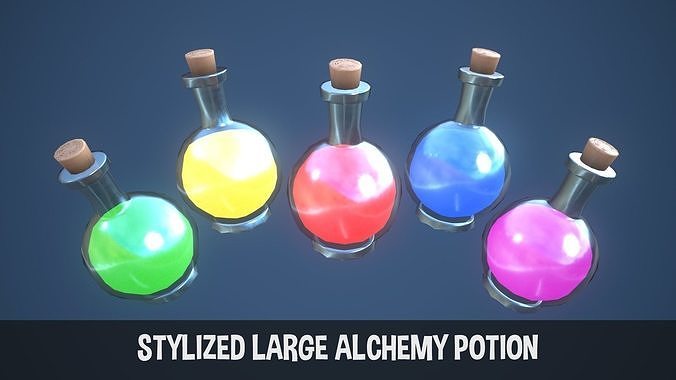 3D model Stylized Large Alchemy Potion VR / AR / low-poly | CGTrader