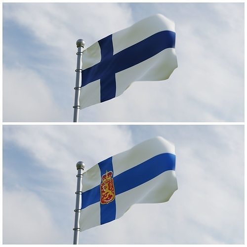 Animated Finland Flags 3D model animated | CGTrader