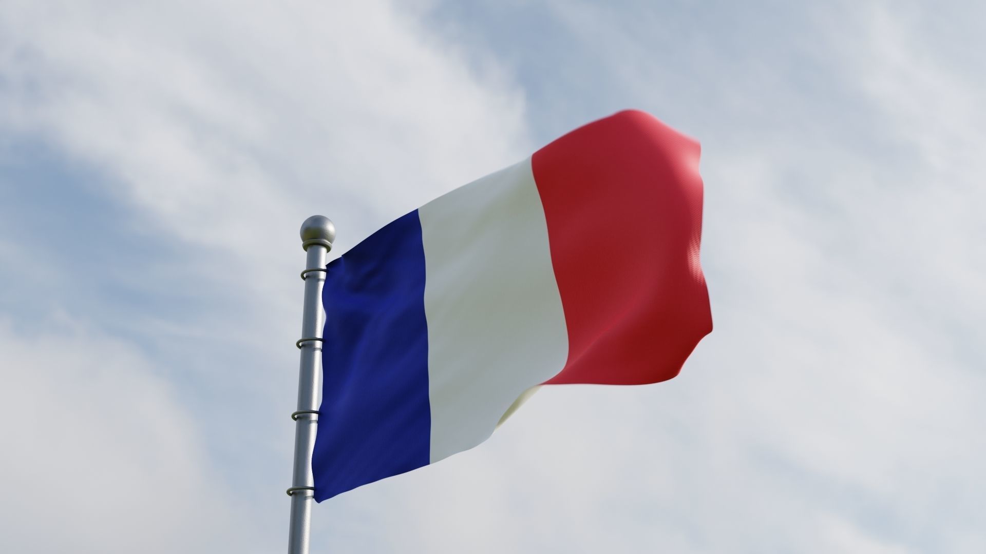 Animated France Flags 3D model animated | CGTrader