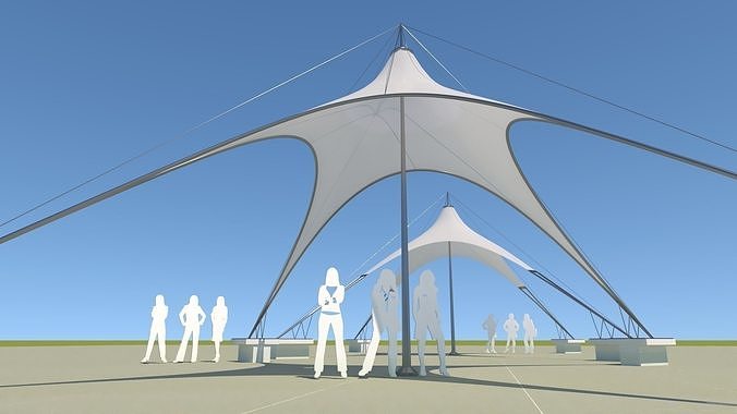 Tensile Fabric Structure -7 3D model | CGTrader