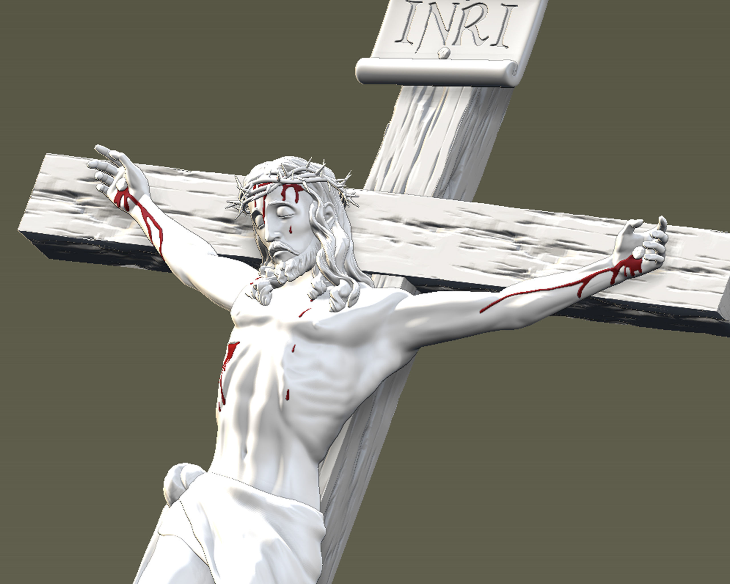 Crucifixion with Jesus Christ 3D model 3D printable | CGTrader