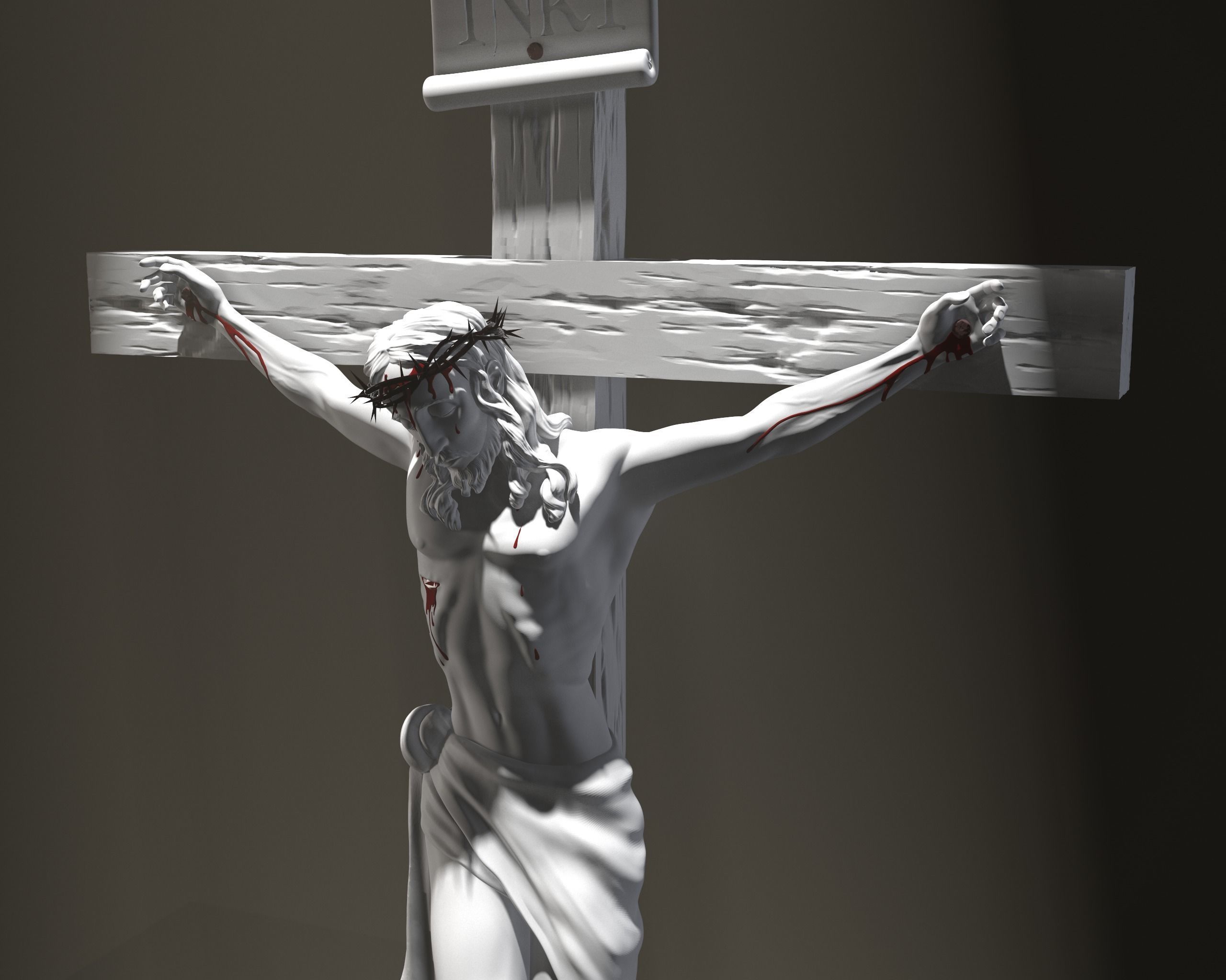 Crucifixion with Jesus Christ 3D model 3D printable | CGTrader