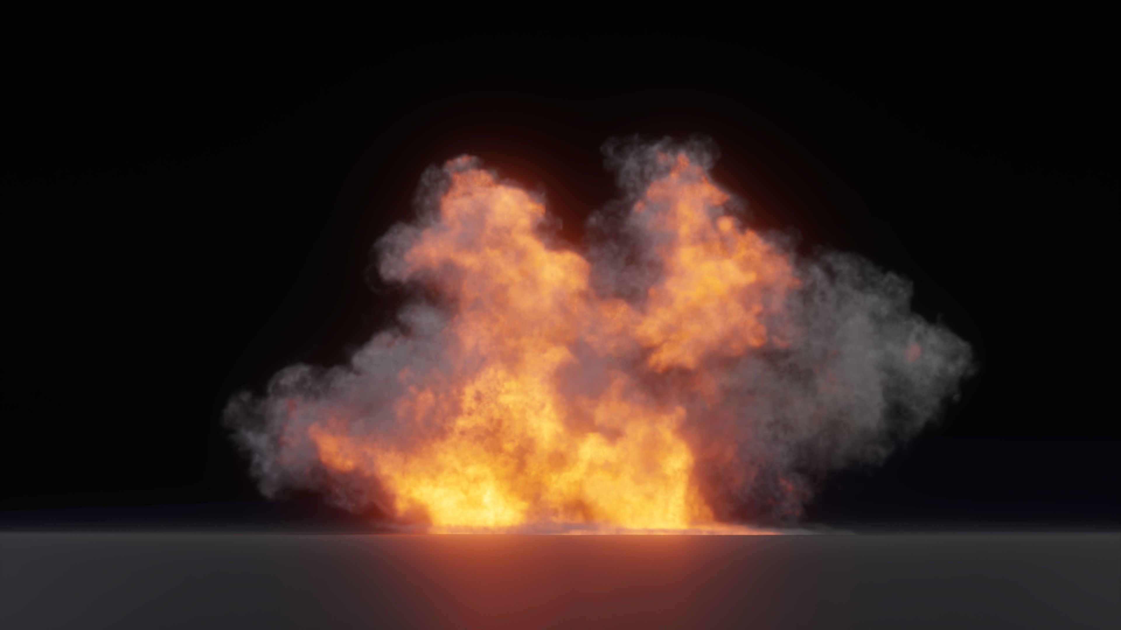 3D model 3D Game Ready Explosion exploding fireball VR / AR / low-poly ...