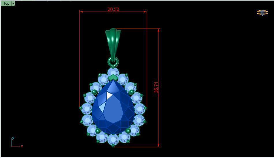 pear-shape-diamond-pendent-3d-model-stl-3dm pear shaped emera... 3D ...