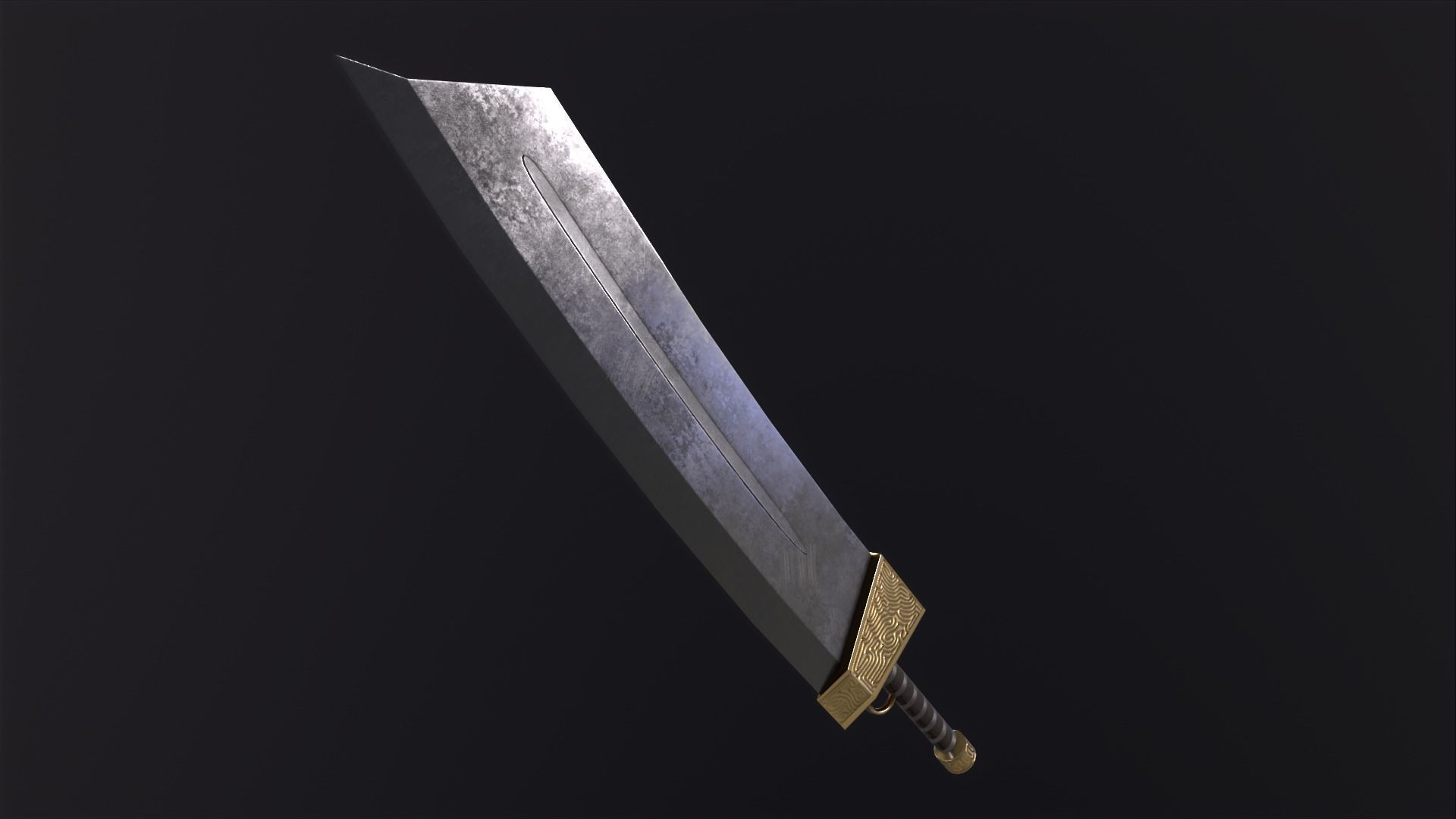 3D model Fantasy Broadsword PBR VR / AR / low-poly | CGTrader