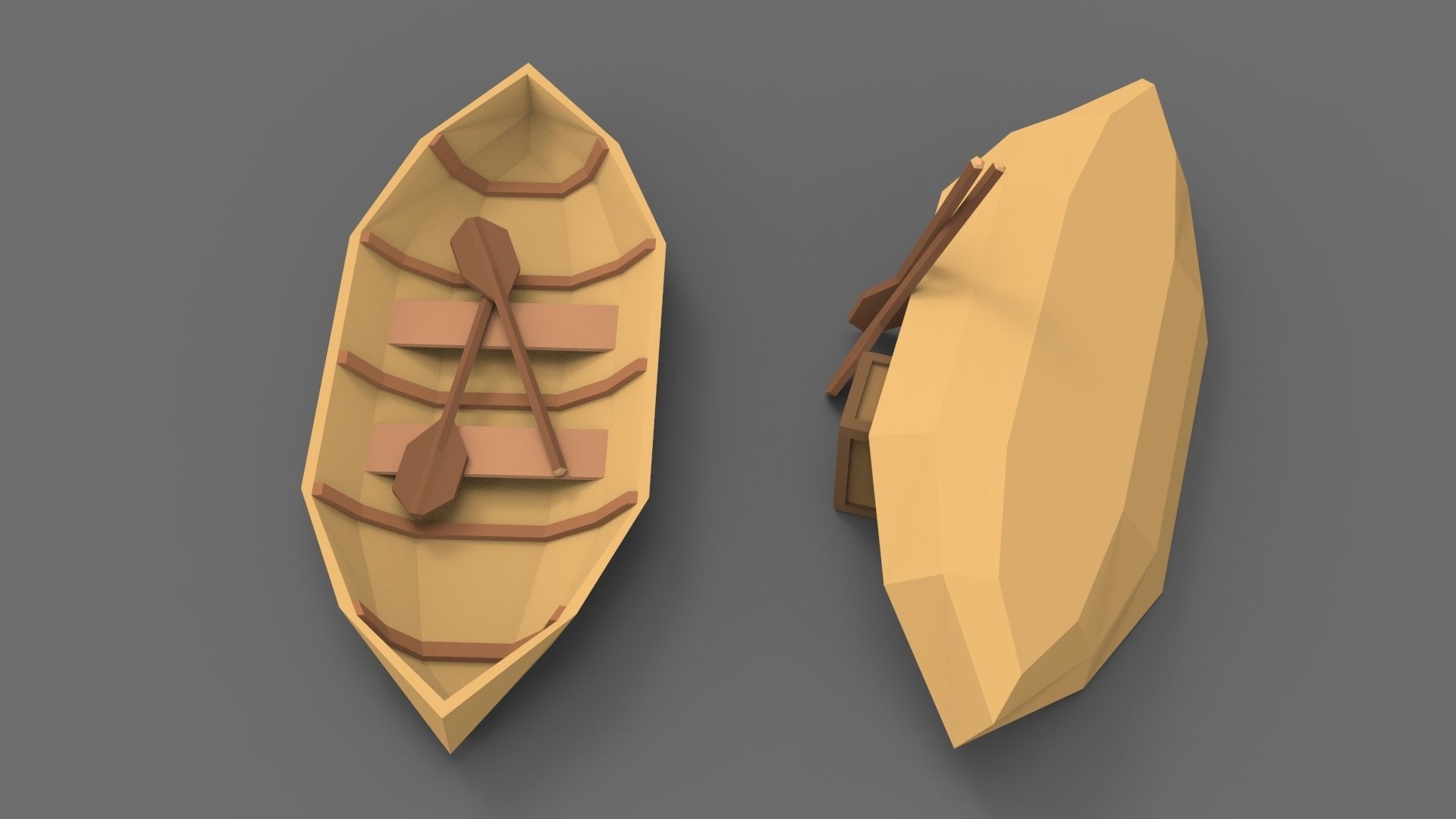 3D model Low Poly Stylized Boat Lowpoly 3D model VR / AR / low-poly ...
