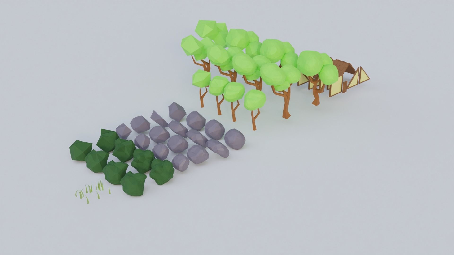 3D model Low poly game asset pack VR / AR / low-poly | CGTrader