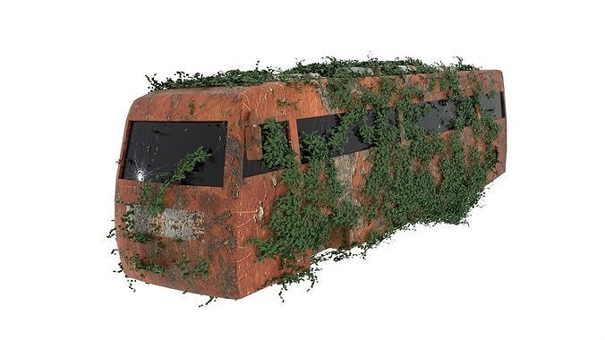 Damaged Rusted Bus 3D model | CGTrader