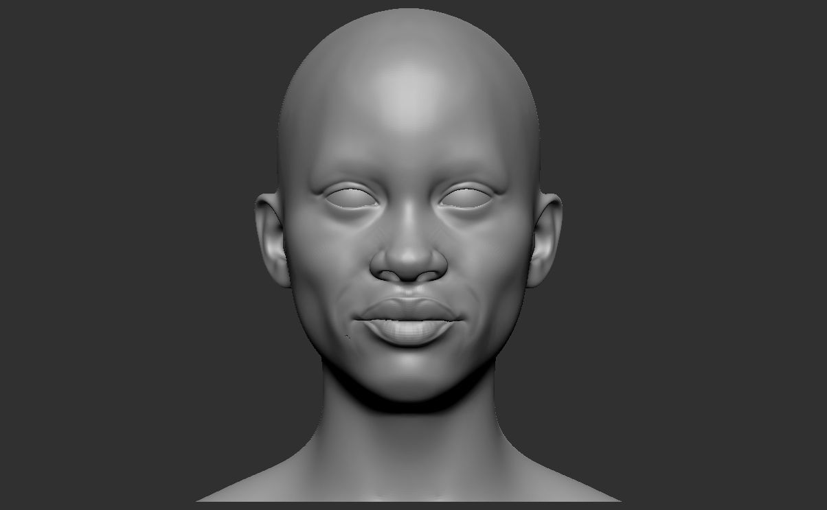 african female head 3d model multi expression base mesh 3D model 3D ...