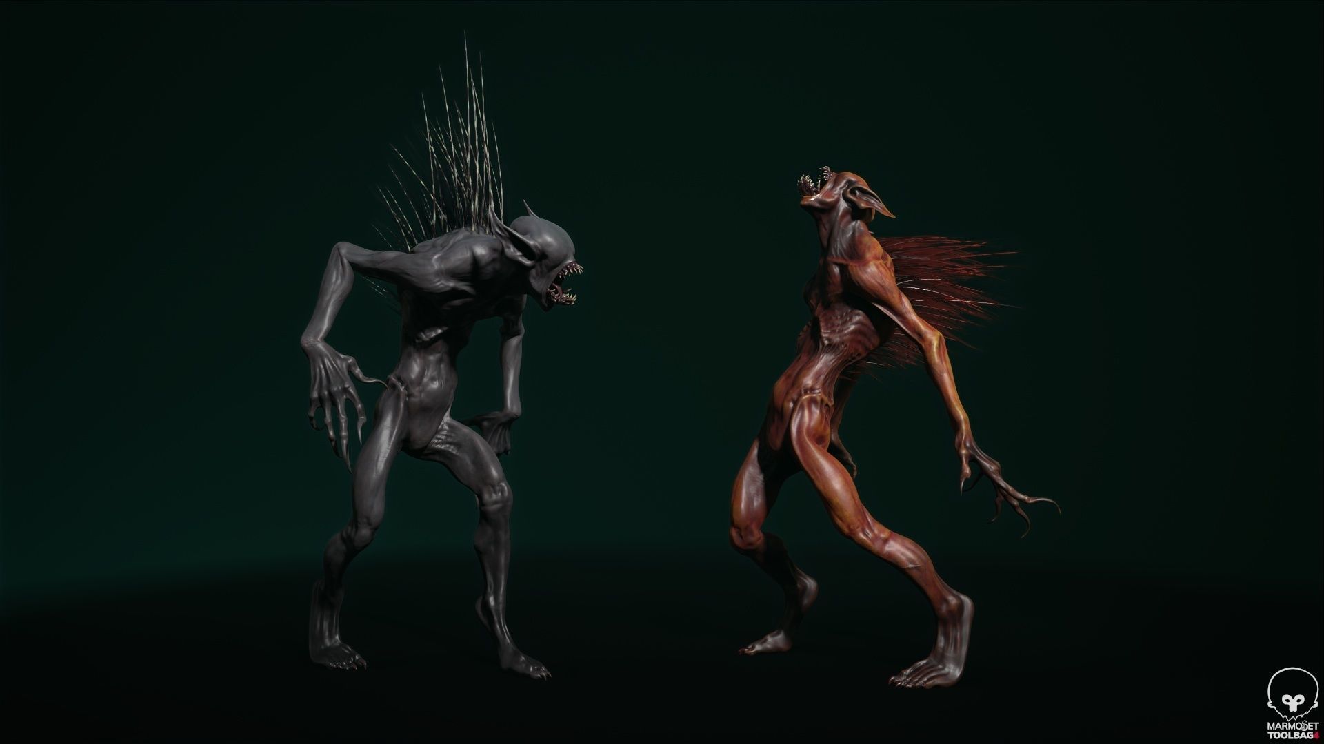 3D model Chupacabra demon with spikes VR / AR / low-poly | CGTrader