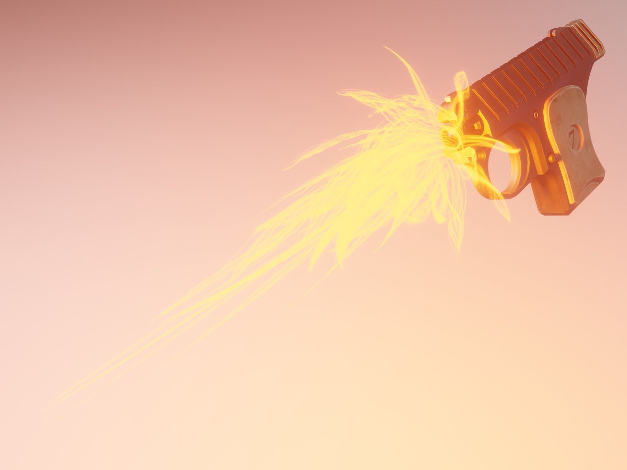 3D model Stylized pistol VR / AR / low-poly | CGTrader