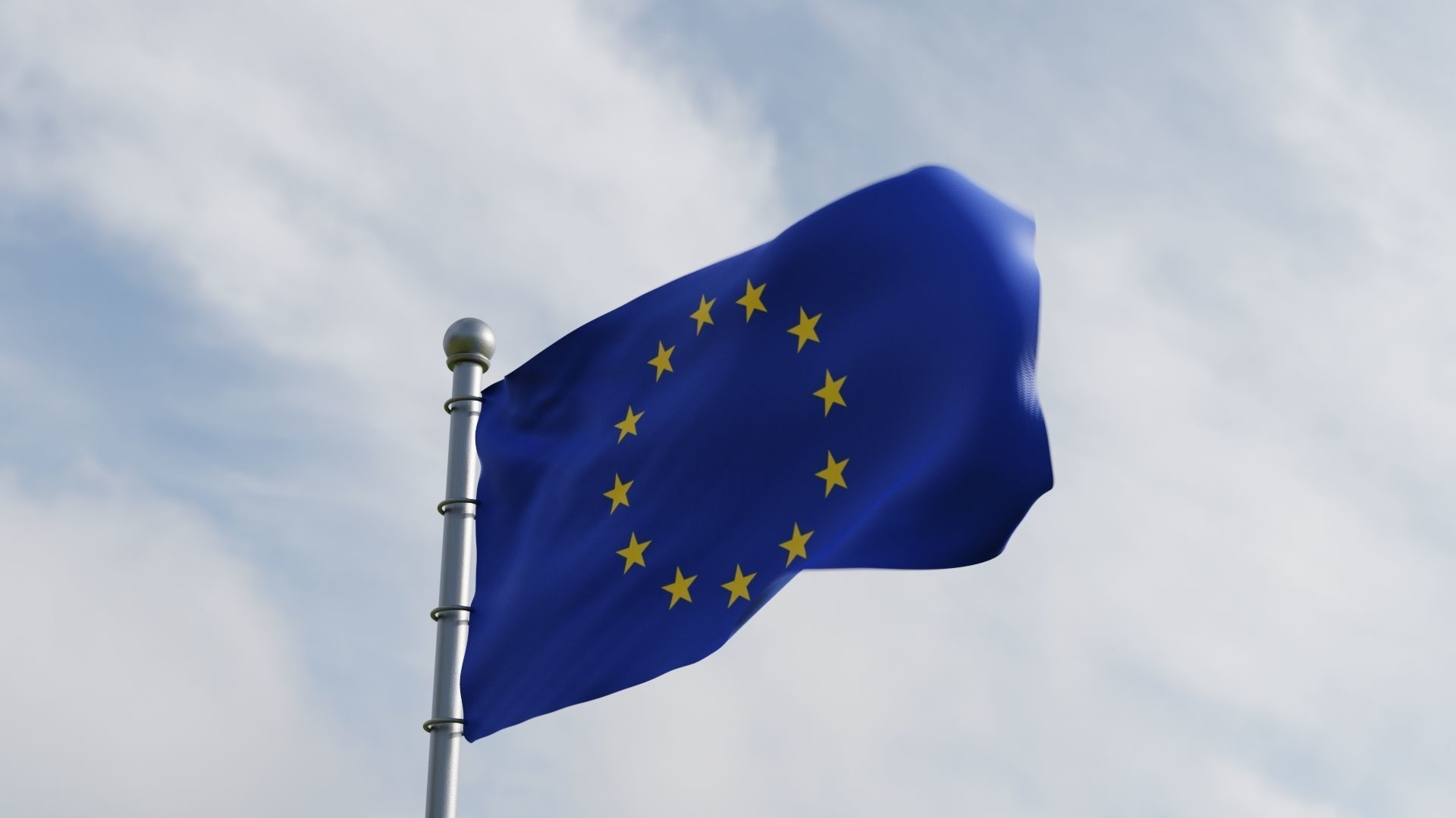 Animated Europe and NATO Flags 3D model animated | CGTrader