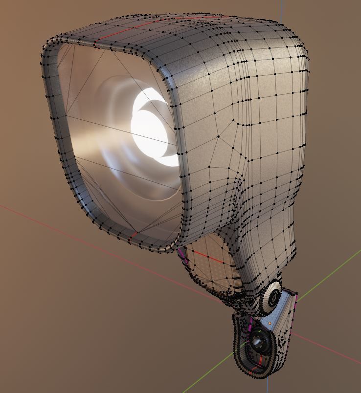 E-Scooter Front Light with Procedural PBR Material Setup 3D model ...