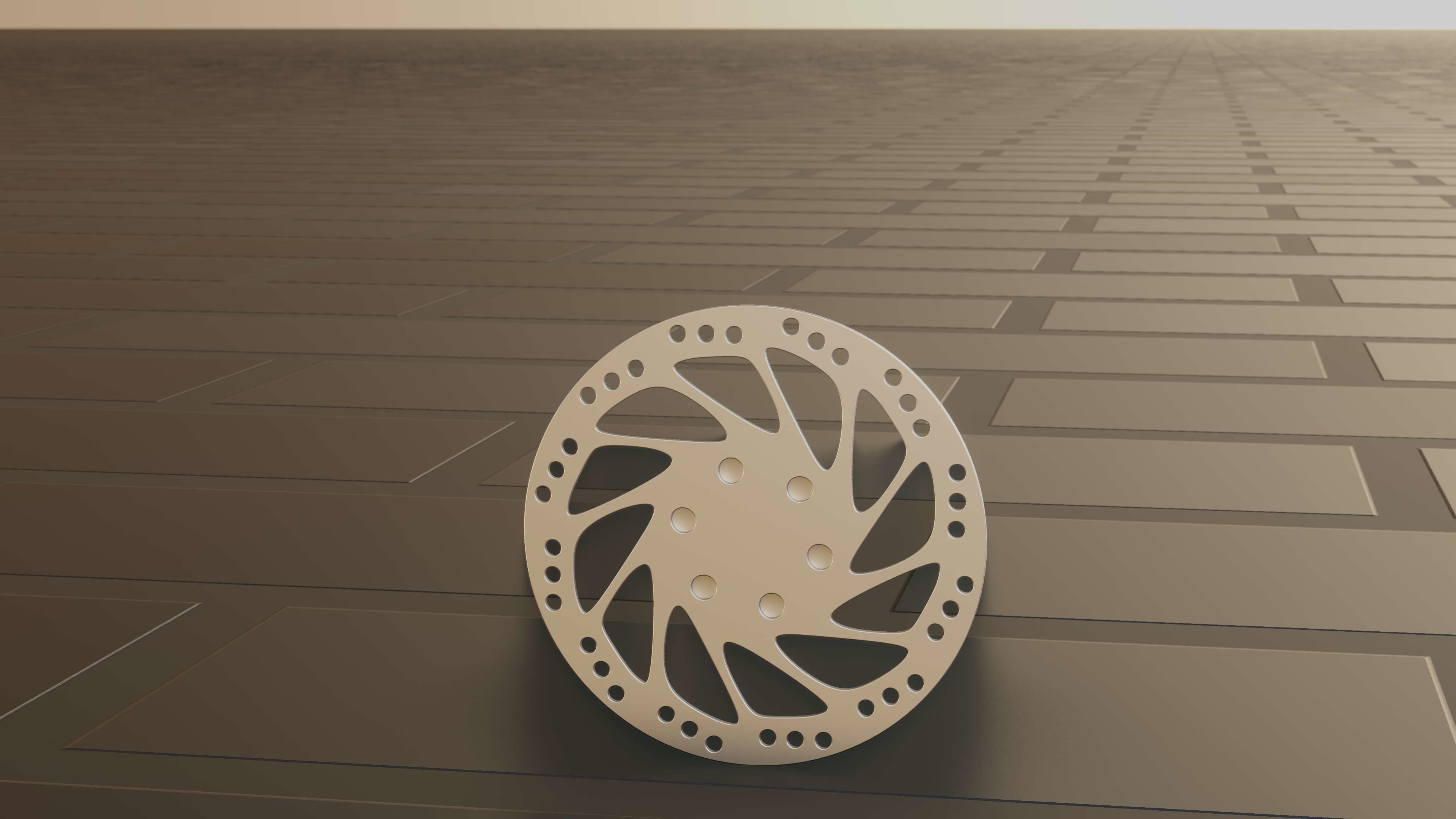 E-Scooter Disc Brake with Procedural PBR Material Setup 3D model | CGTrader