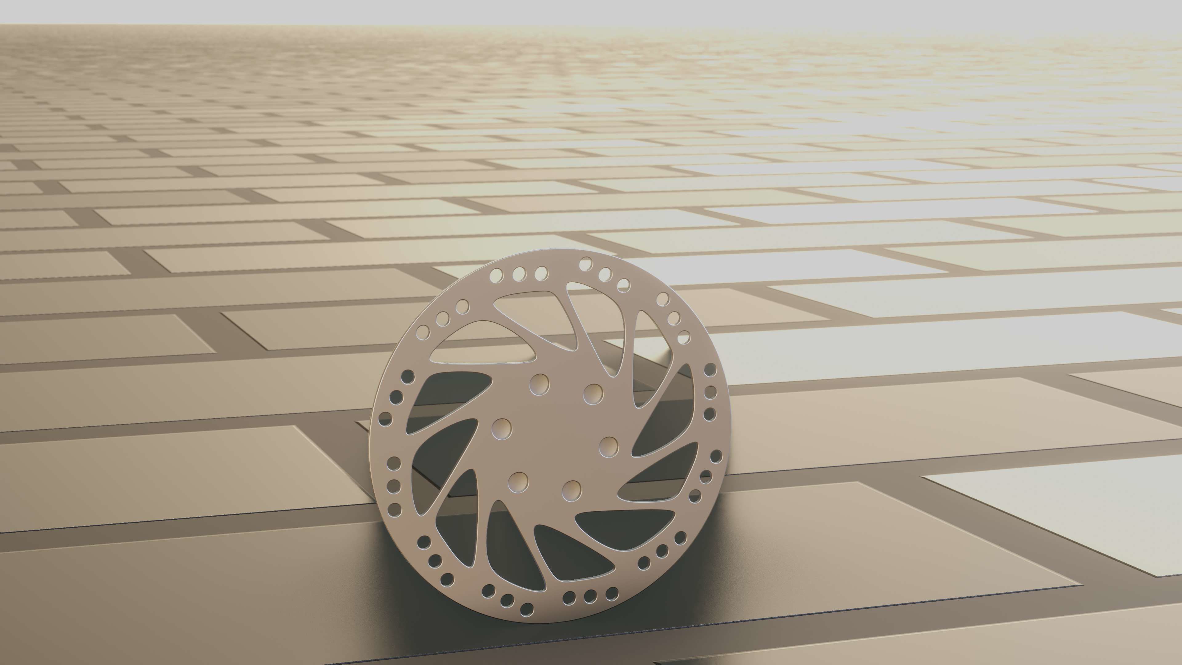 E-Scooter Disc Brake with Procedural PBR Material Setup 3D model | CGTrader