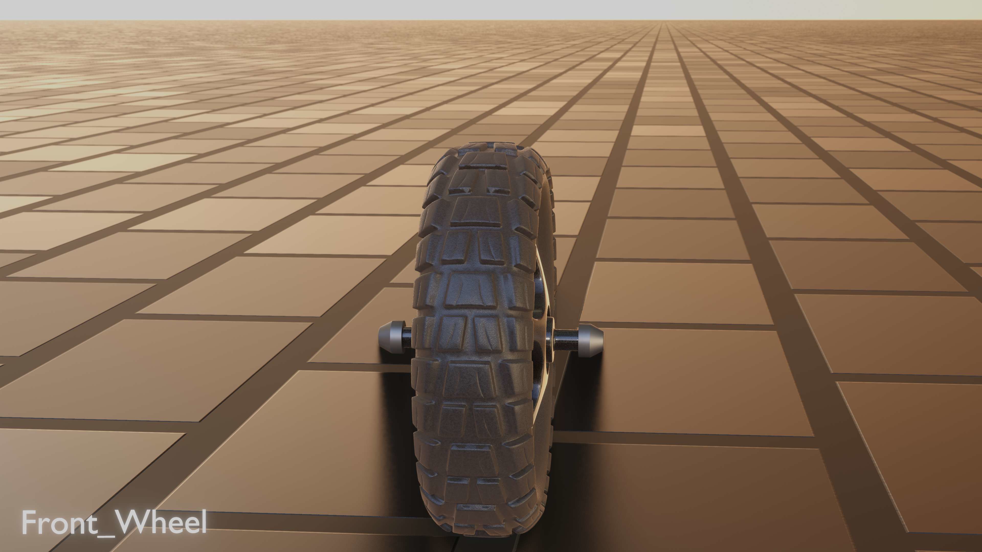 E-Scooter Front-Wheel with Procedural PBR Material Setup 3D model ...