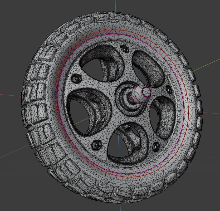 E-Scooter Front-Wheel with Procedural PBR Material Setup 3D model ...
