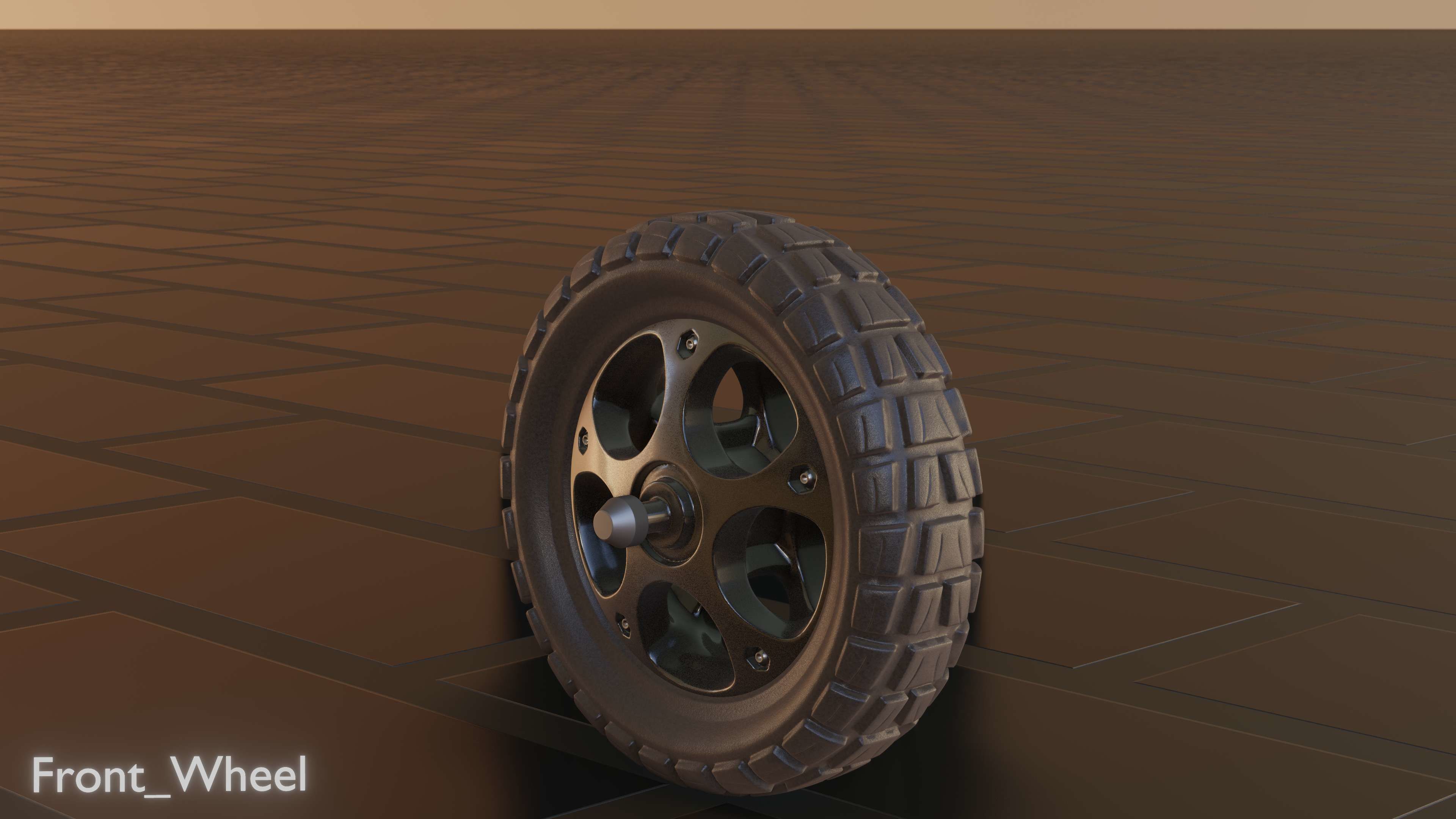 E-Scooter Front-Wheel with Procedural PBR Material Setup 3D model ...