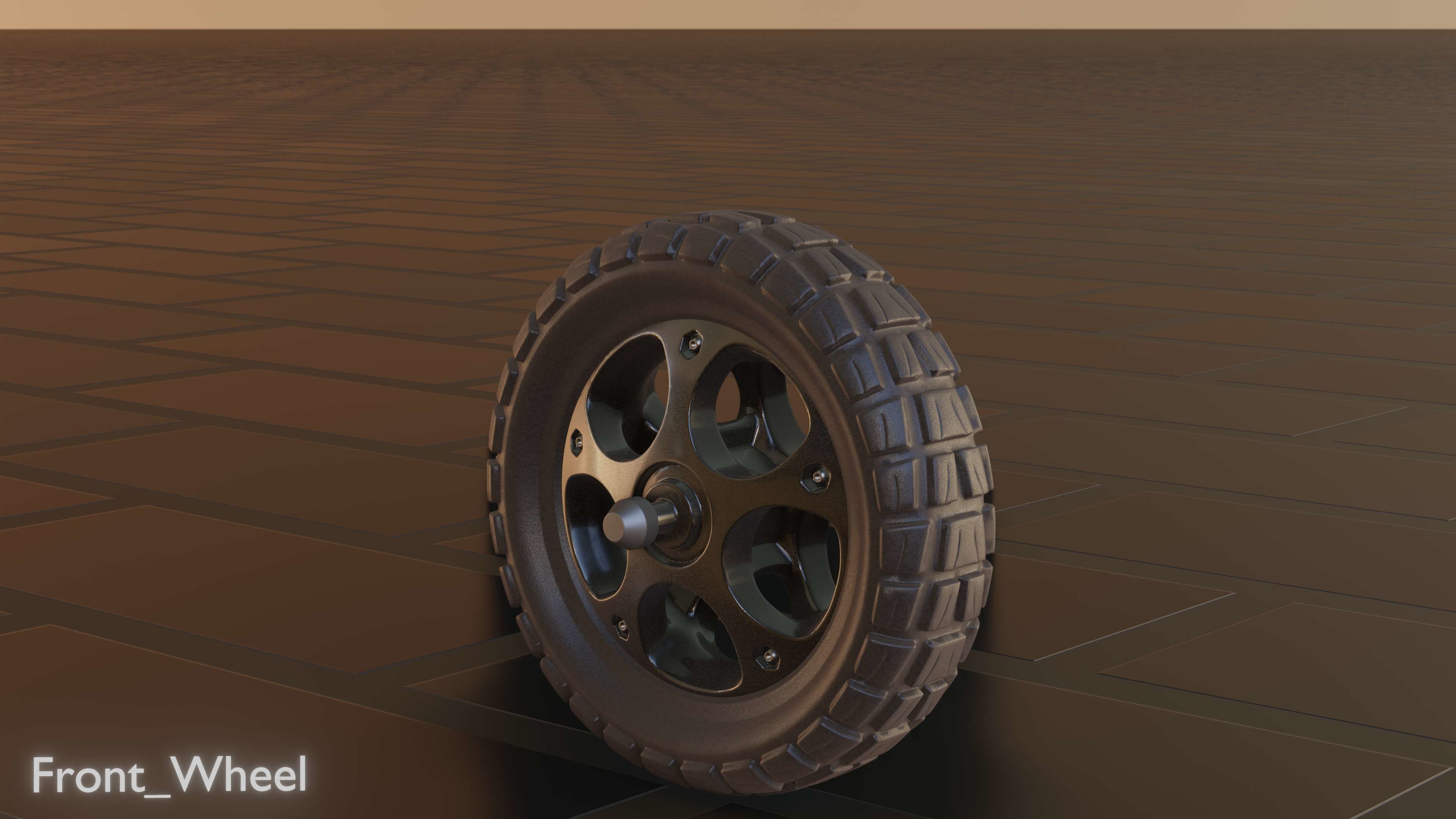E-Scooter Front-Wheel with Procedural PBR Material Setup 3D model ...