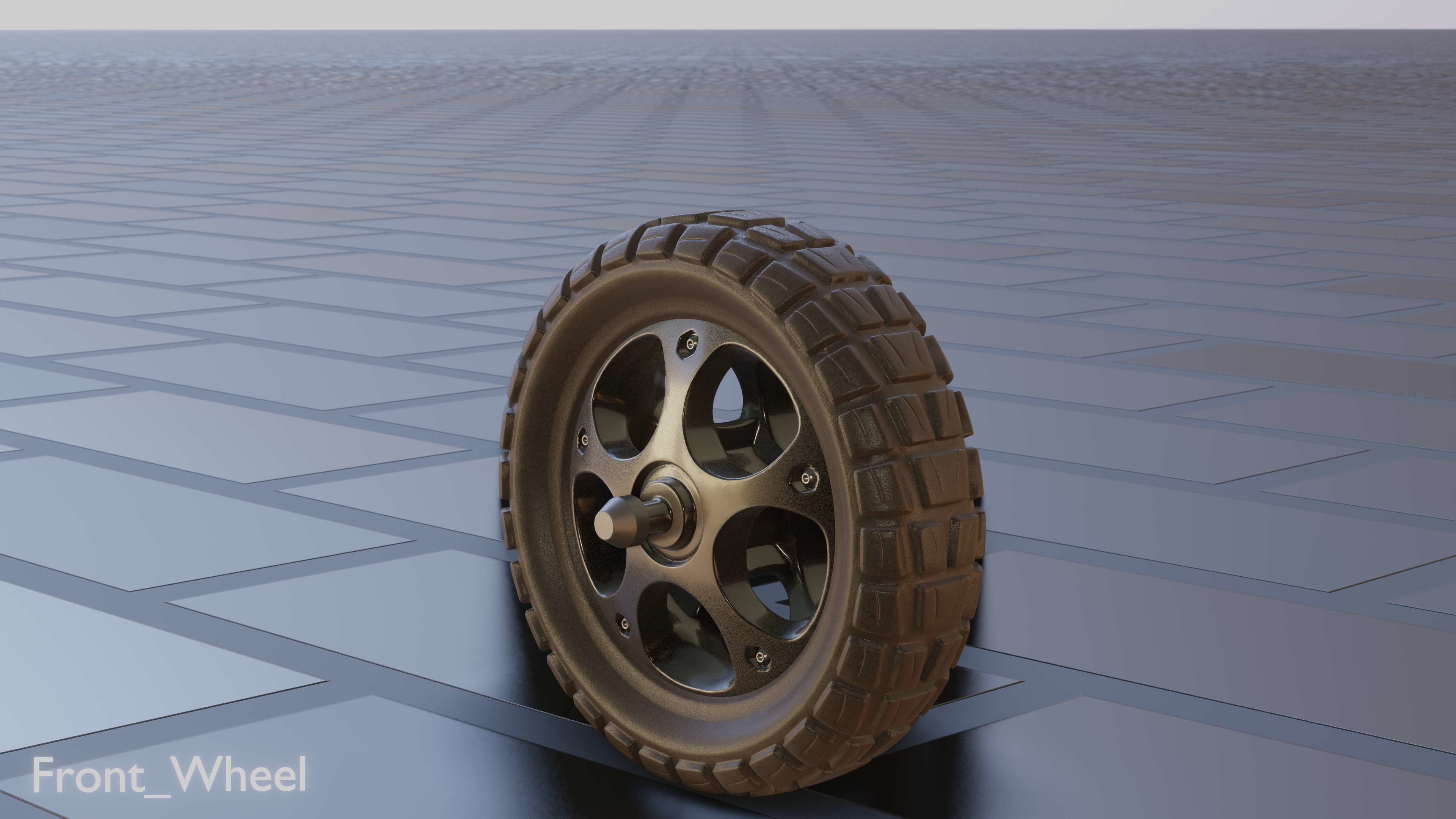 E-Scooter Front-Wheel with Procedural PBR Material Setup 3D model ...