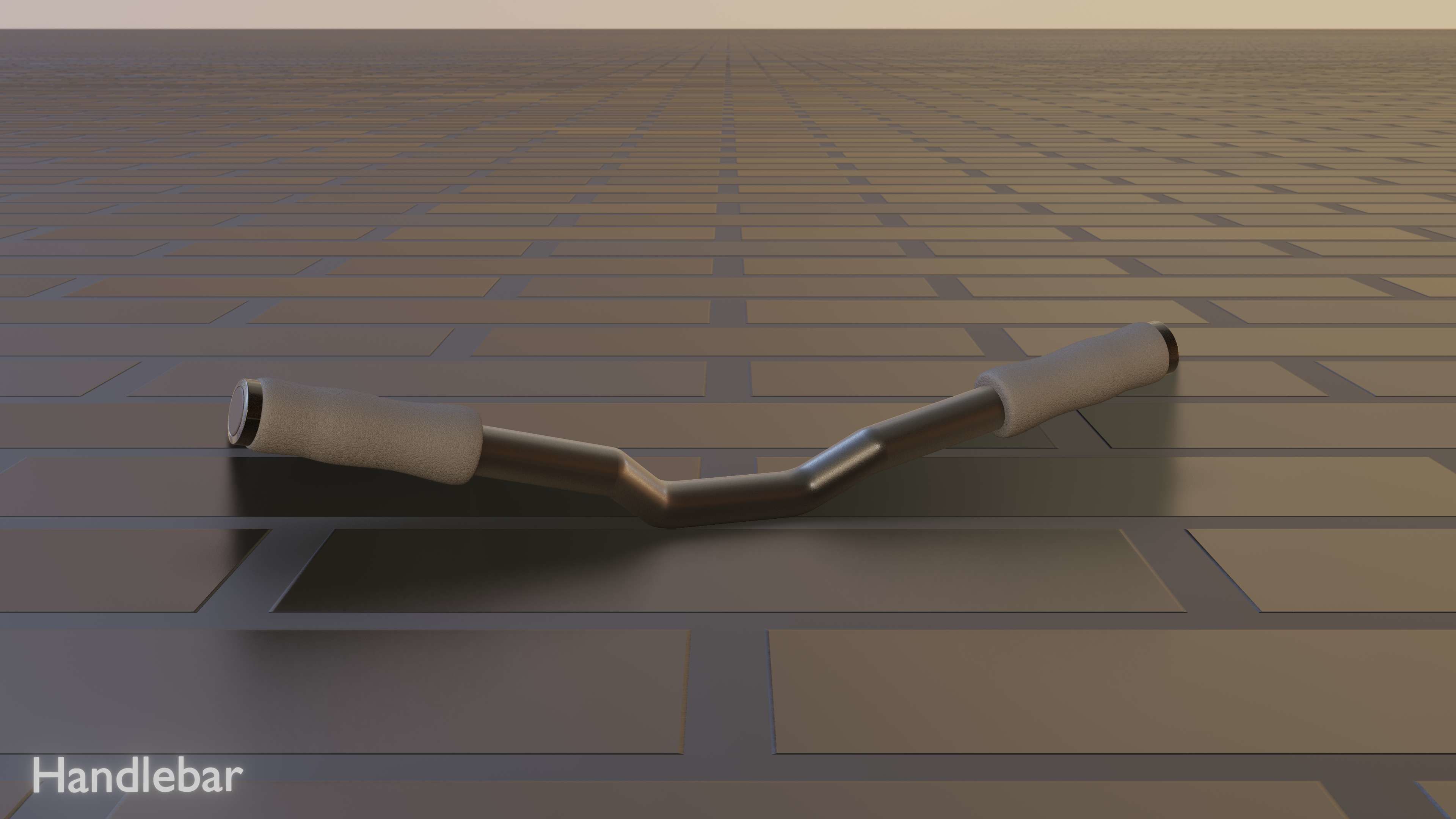 E-Scooter Handlebar with procedural PBR material setup 3D model | CGTrader