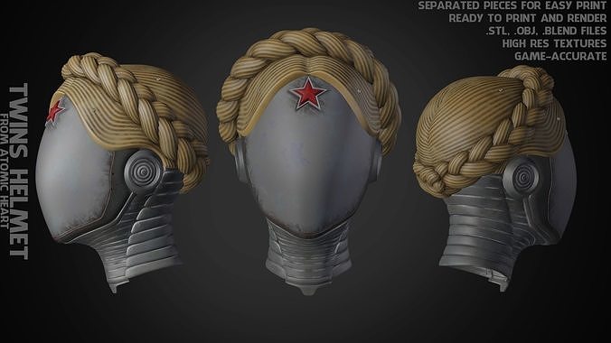 Atomic Heart Twins Helmet for Cosplay 3D model 3D printable | CGTrader