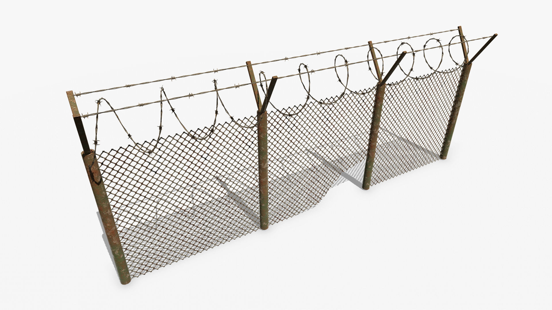 Barbed wire obstacles fences 3D model | CGTrader