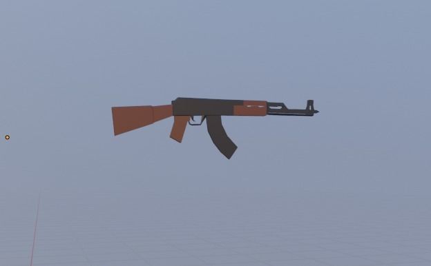3D model A low-poly AK-47 or Kalashnikov VR / AR / low-poly | CGTrader