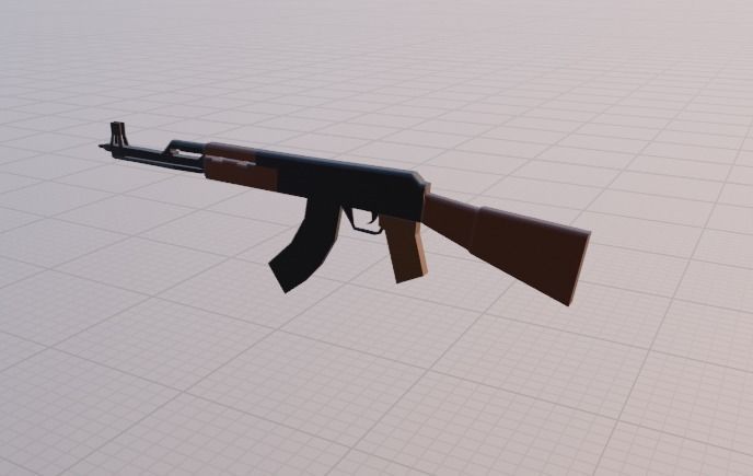 3D model A low-poly AK-47 or Kalashnikov VR / AR / low-poly | CGTrader